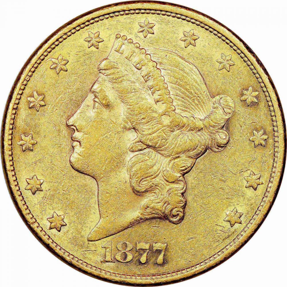 Zlatá mince 20 Dollar American Double Eagle | Liberty Head | 1877