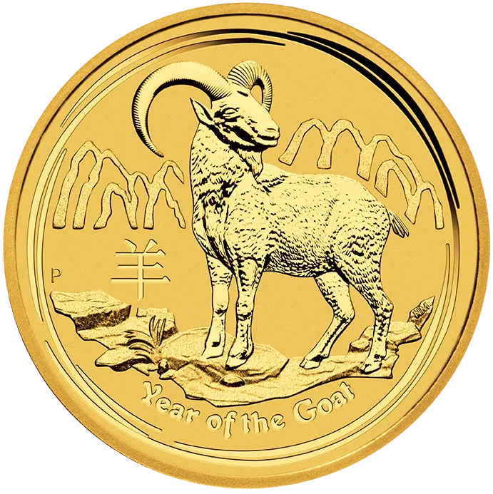 Gold coin Goat 2 Oz | Lunar II | 2015