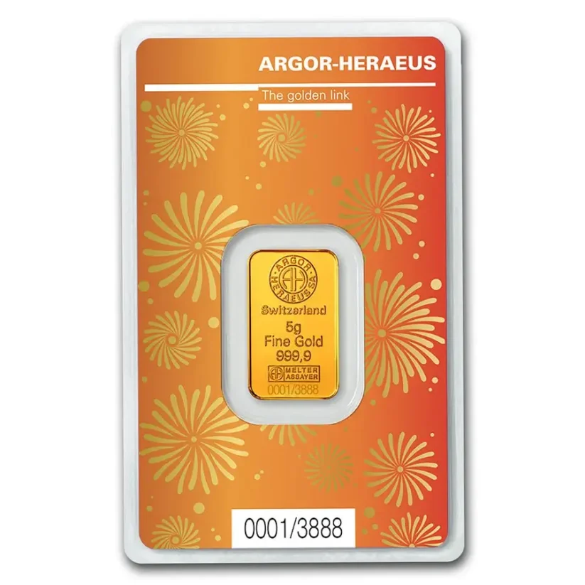 5g investičná zlatá tehlička Rok Buvola | Argor-Heraeus | 2021