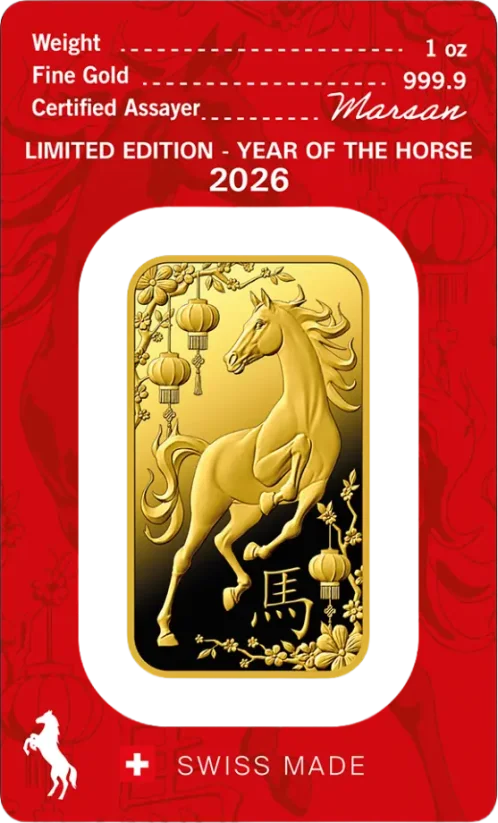 31,1g Złota Sztabka Rok Konia | Argor-Heraeus | 2026