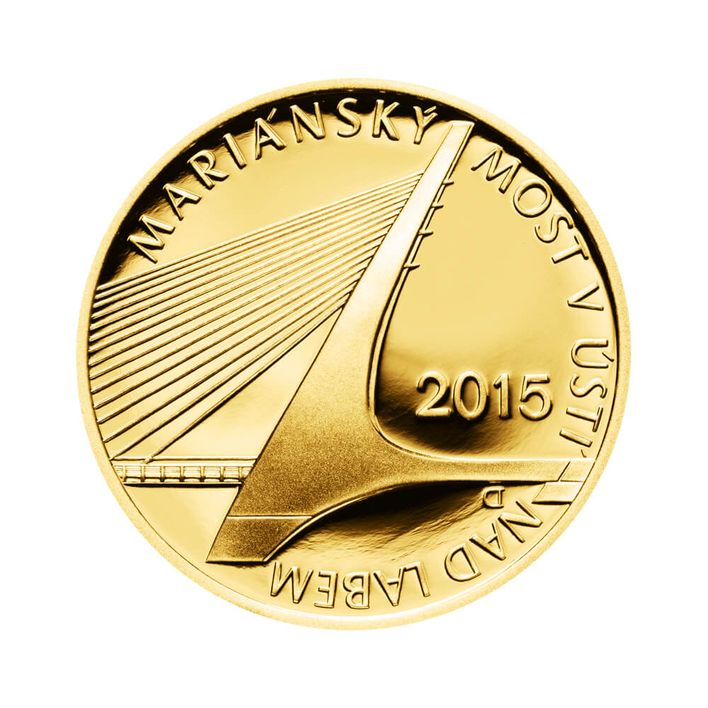 Gold coin 5000 CZK Mariánský most v Ústí nad Labem | 2015 | Standard